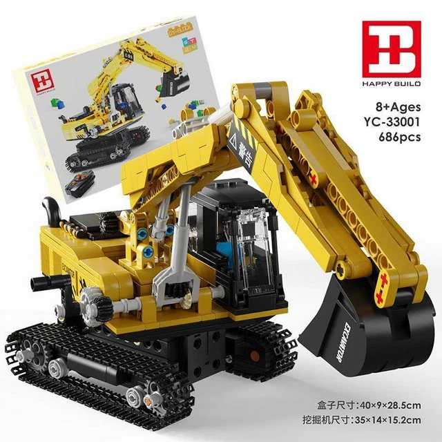 HAPPY BUILD YC-33001 Pelle Hydraulique avec Télécommande Klemmbausteine ...