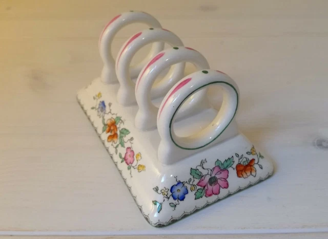 ANTIQUE COPELAND SPODE Chinese Rose Toast Rack Old Backstamp Rd No ...