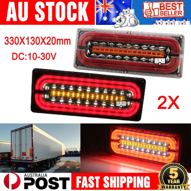 2X SEQUENTIAL INDICATOR LED Tail Lights Trailer Ute Caravan Truck Stop ...