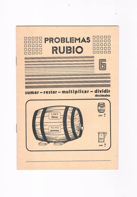 CUADERNO PROBLEMAS RUBIO numero 6 1977 sin usar EUR 9,99 - PicClick DE
