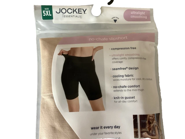 JOCKEY ESSENTIALS BEIGE Ultralight Smoothing No-Chafe Slipshort Sz. 5XL ...