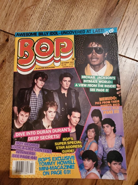 BOP MAGAZINE V.2 #3 (October 1984) Michael Jackson Menudo Billy Idol £ ...