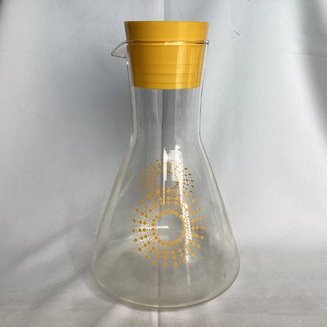 RARE VINTAGE PYREX SUNBURST WATER JUG WITH LID CUP - 1960s $39.95 ...