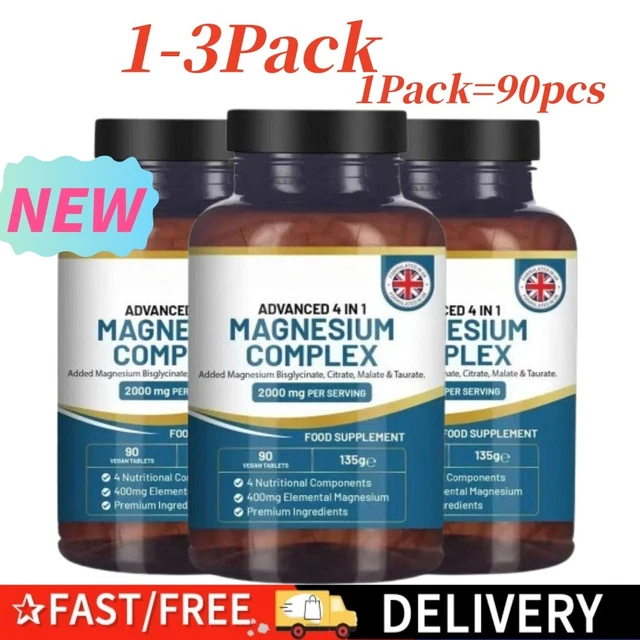 4 IN-1 MAGNESIUM Glycinate Complex 2000mg - Highly Strength Magnesium ...
