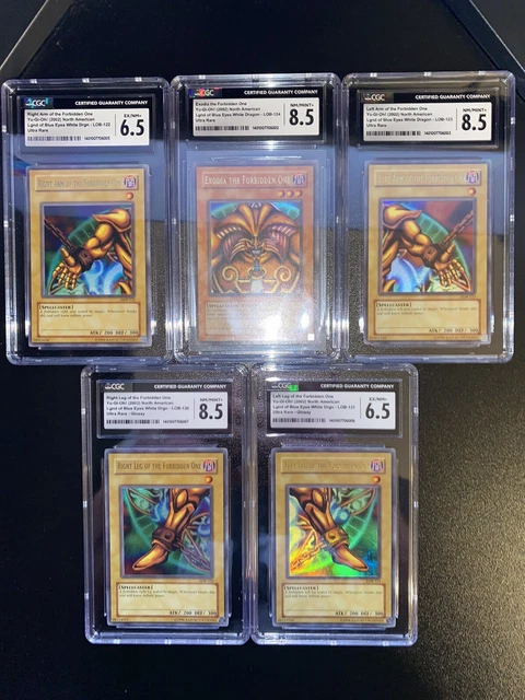 YU-GI-OH! EXODIA THE Forbidden One Lob Complete Set ORIGINAL 2002 NA ...