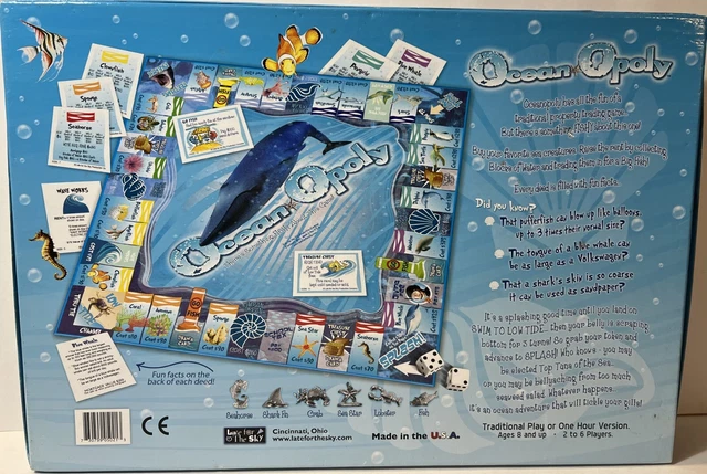 OCEANOPOLY OCEAN OPOLY Monopoly Board Game By Late For The Sky Complete ...