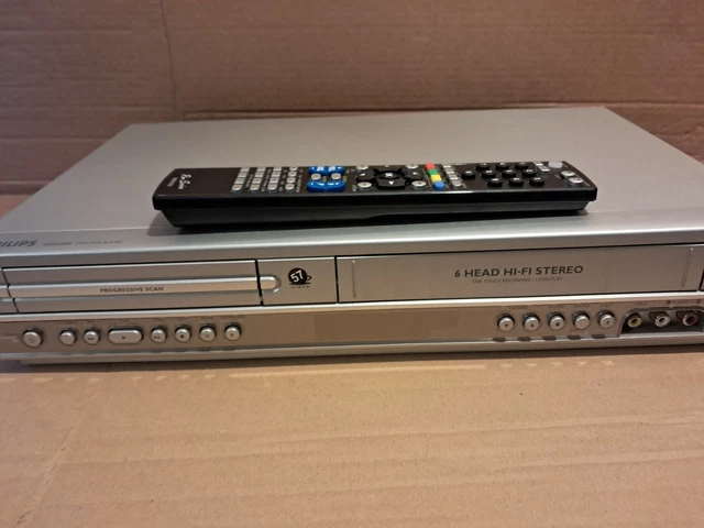 PHILLIPS DVP3100 NICAM VHS VCR COMBI DVD Video Cassette PLAYER 6 HEAD £ ...