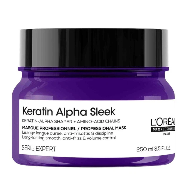 L'ORÉAL PROFESSIONNEL KERATIN Alpha Sleek Haarmaske 250ml Anti-Frizz ...