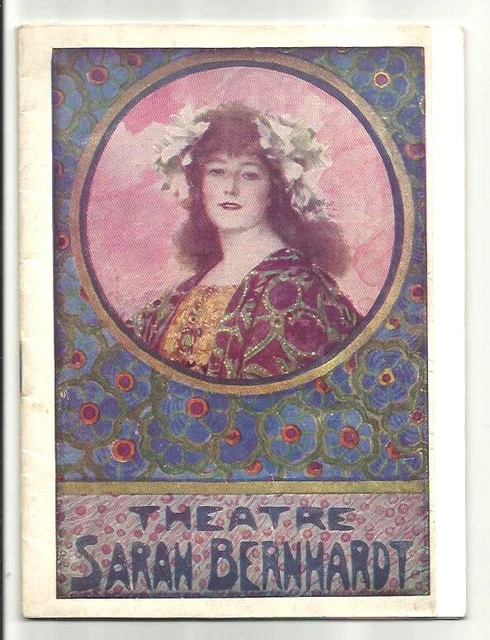 ANCIEN PROGRAMME DU Théâtre Sarah Bernhardt 1926 EUR 9,90 - PicClick FR