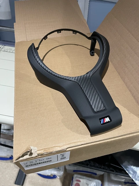 BMW GENUINE CARBON Fibre Dry Steering Wheel Trim Insert 32302231982 ...