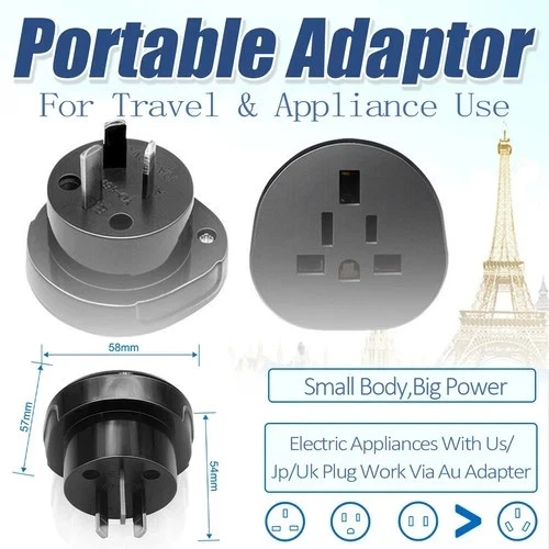 UNIVERSAL TRAVEL POWER Plug Adapter ConverterUS EU UK toAustralia ...