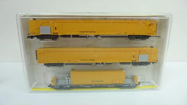 TRIX SPUR N 11444 Tunnelrettungszug auf Neubaustrecken 3tlg. DB in OVP ...