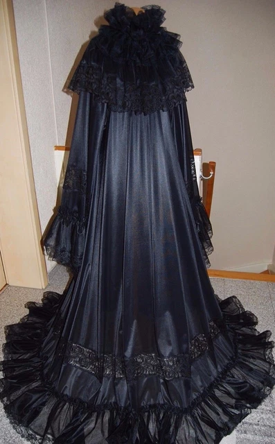 XXL NYLON Sissy Zofe Travestie Nachtkleid Nachthemd Negligee Gothic ...