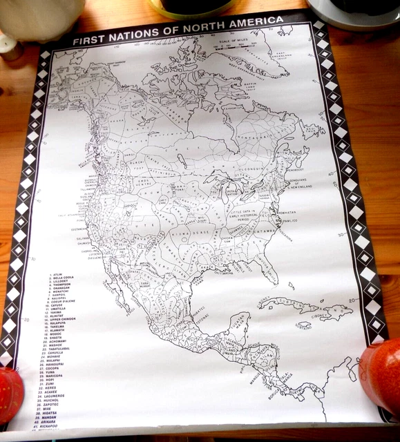 FIRST NATIONS MAP North America Map Geographic 40 Areas Of Native ...