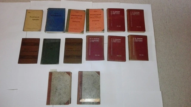 RARITÄT 14X GRUNDBUCHRECHT Baden Stempel Notariat Karlsruhe Deutsches ...