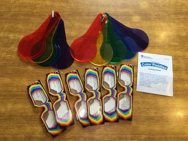 DIFFRACTION GLASSES LEARNING resources colour paddles homeschooling ...