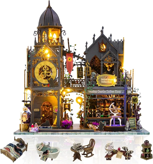 DIY MINI DOLLHOUSE Kit, 3D Puzzle Wooden Art Bookend, Mini Dollhouse ...