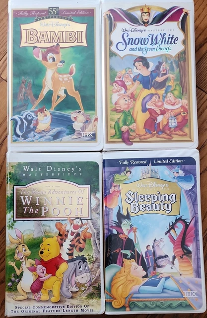 DISNEY BAMBI LTD Edition 55th Anniv , Winnie the Pooh, Sleeping Beauty VHS lot 4 $24.99 ...