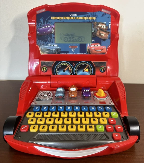 VTECH DISNEY PIXAR Cars Lightning McQueen Laptop With Wheel Mouse ...