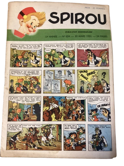 ANCIENNE REVUE SPIROU Vintage Bande Dessinée Livre Pas Lucky Luke Astérix 1950 EUR 4,00 ...
