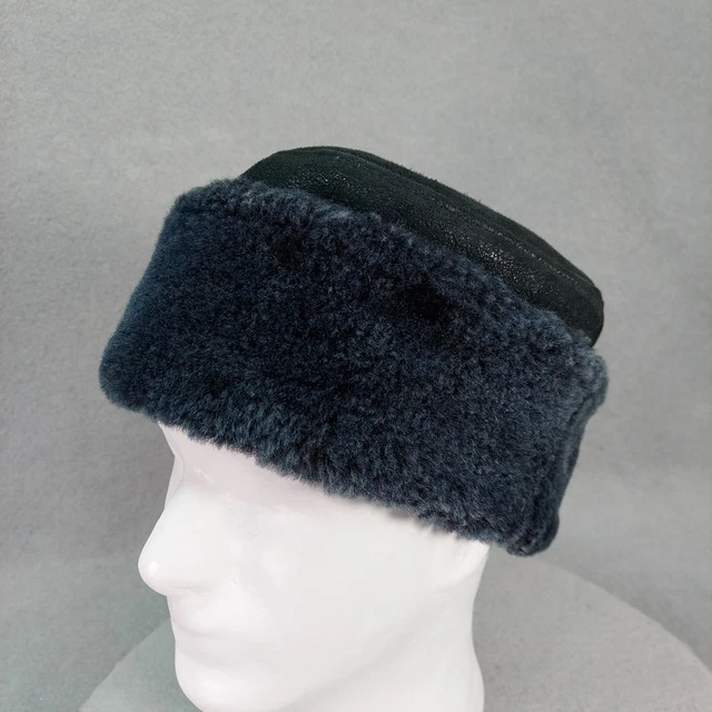 ASTON LEATHER LUXE Russian Hat Shearling Lined Cossack Ushanka Flat Men ...