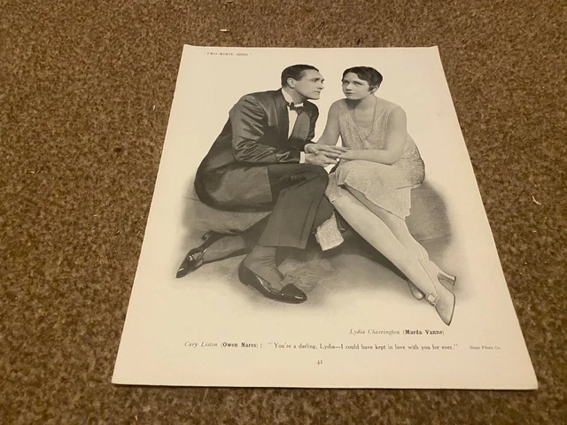 FRAMED TWO WHITE Arms Play Illustration 11X8 Owen Nares. Marda Vanne £ ...