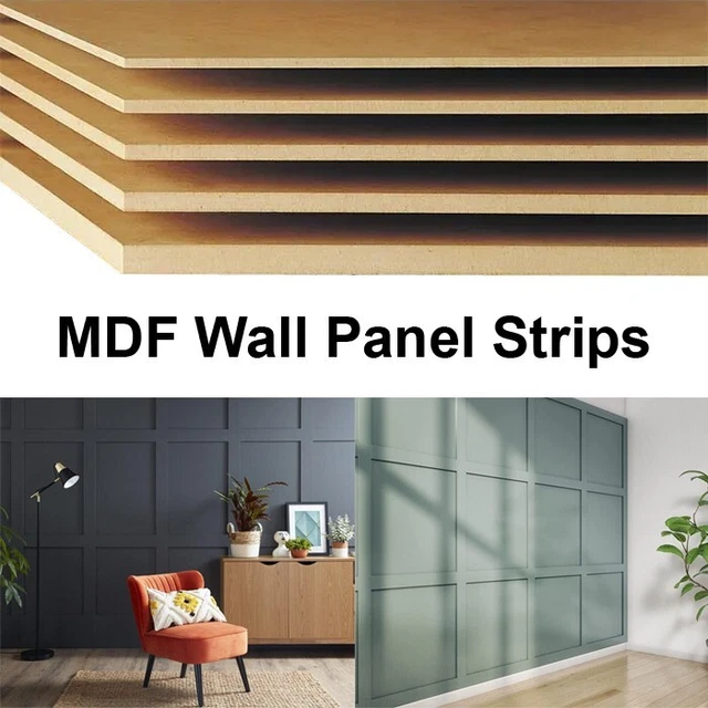 MDF WALL PANELLING Strips DIY Shaker Wall Panels MDF Wall Panelling Kit ...
