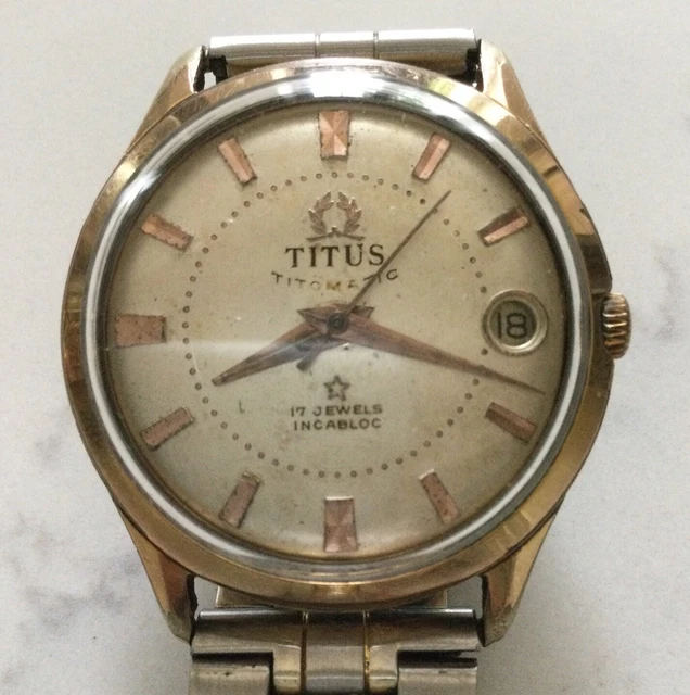 ANCIENNE MONTRE TITUS Modèle Titomatic. Vintage TITUS Watch Automatic ...