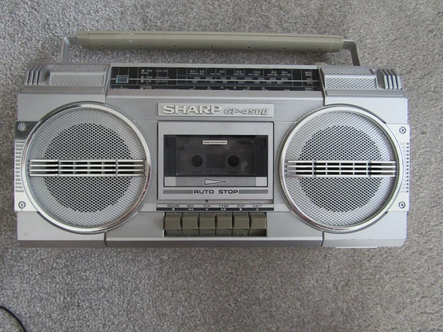 SHARP GF4500 GHETTO Blaster Radio Stereo Cassette Recorder Boom Box ...