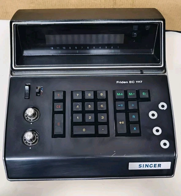 SINGER ELECTRONIC CALCULATOR Friden EC 1117 - TESTED WORKING NO HP ...