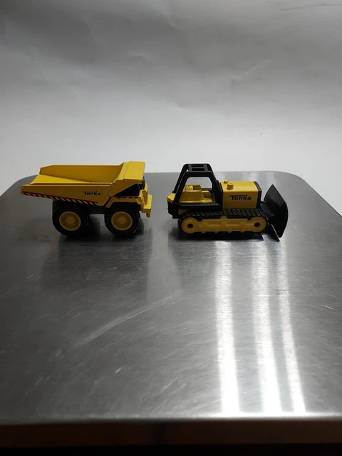 TONKA 1994 MINI Caterpillar Bulldozer & Dump Truck £10.31 - PicClick UK