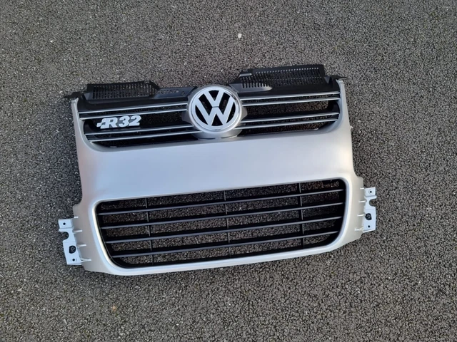 VW MK5 GOLF R32 Aftermarket Smooth Front Grille - Satin Silver £100.00 ...