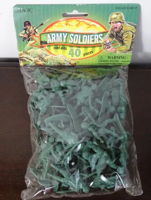 VINTAGE GREEN PLASTIC Army Men Toy Soldiers, New in original unopened ...
