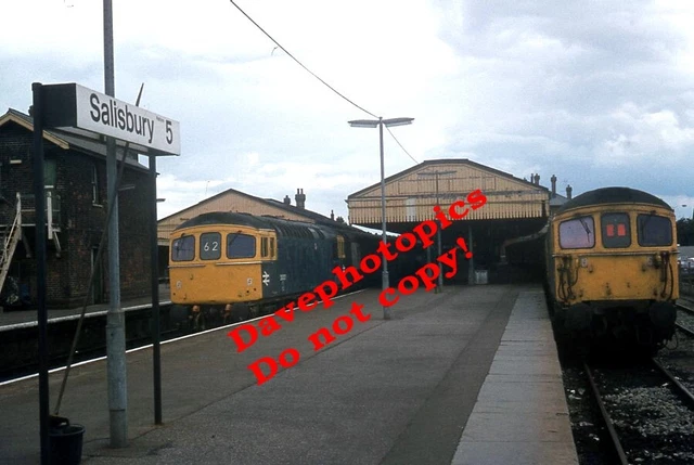 ORIGINAL 35MM Slide Railway Diesel /Steam- 33037 & 33108 @ Salisbury 02 ...
