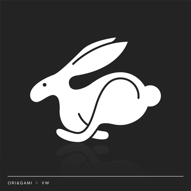 VW RABBIT CAR Emblem Logo Sticker Vinyl Decal Retro Volkswagen GTI Golf ...