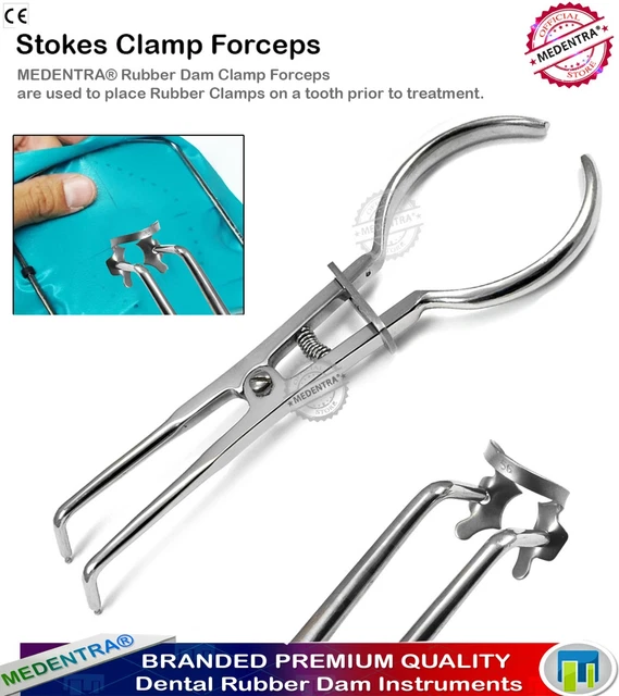 DENTAL RUBBER DAM Clamp Forceps Stokes, Rubber Dam Instruments ...