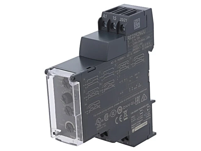 RELAIS TEMPOREL RE22R2MJU 0,05s-100h DPDT 250VAC/8A 12VAC 12VDC DIN ...