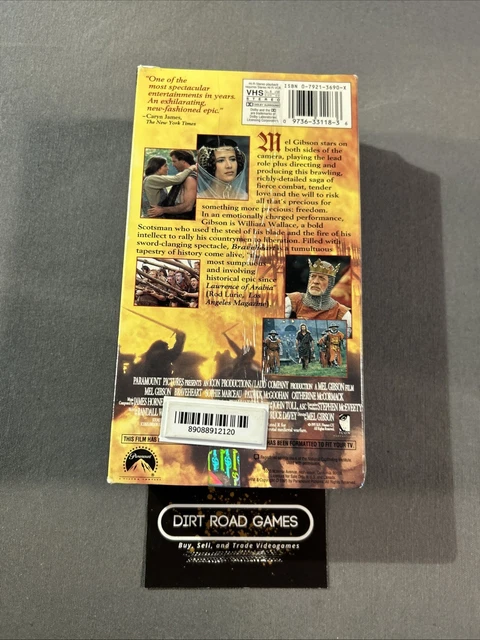 BRAVEHEART VHS 2-TAPE Set SEALED Watermarks Paramount Mel Gibson VTG £8 ...