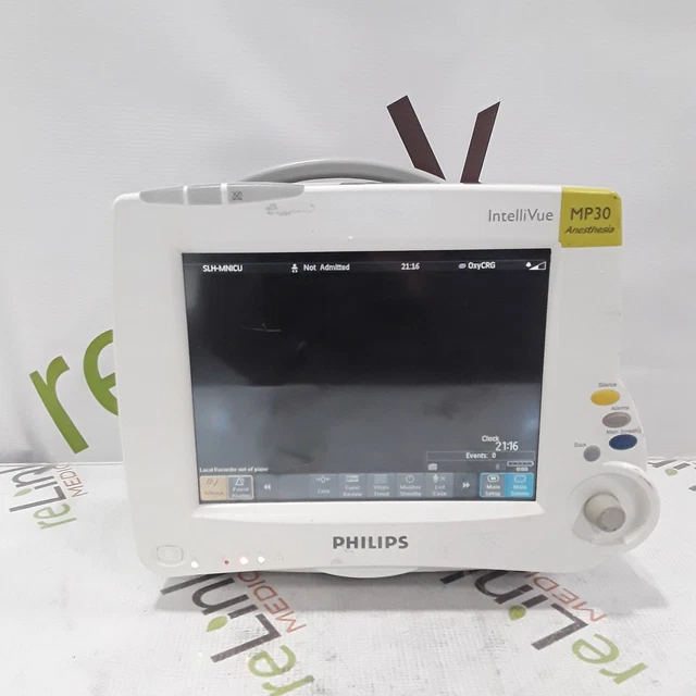 PHILIPS HEALTHCARE M8002A Anesthesia Intellivue MP30 Patient Monitor ...