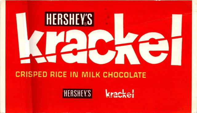 HERSHEYS KRACKEL CRISPED RICE IN MILK CHOCOLATE Hershey Fo Postcard £17 ...