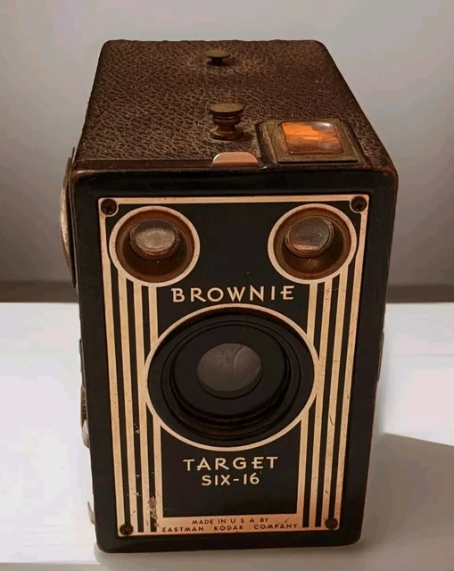 ANTIQUE VINTAGE KODAK BROWNIE BOX CAMERA TARGET SIX-16 ART DECO With ...
