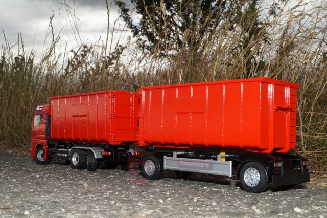CONRAD - MAN TGX GM Meiller Abrollkipper mit Trailer, rot Neu OVP 1:50 ...
