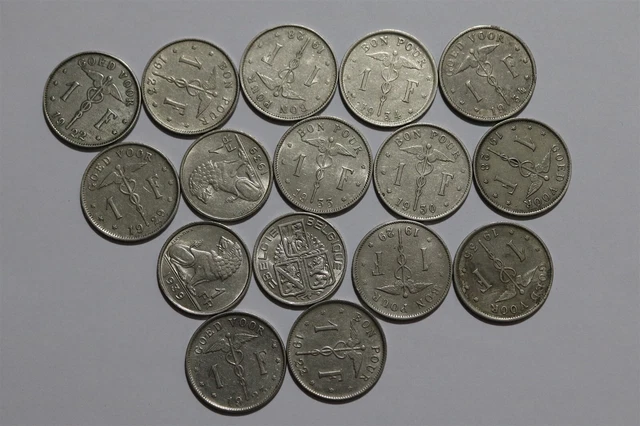 🧭 🇧🇪 BELGIUM 1920'S & 1930'S 1 Franc Collection B50 Za37 $56.66 - PicClick CA