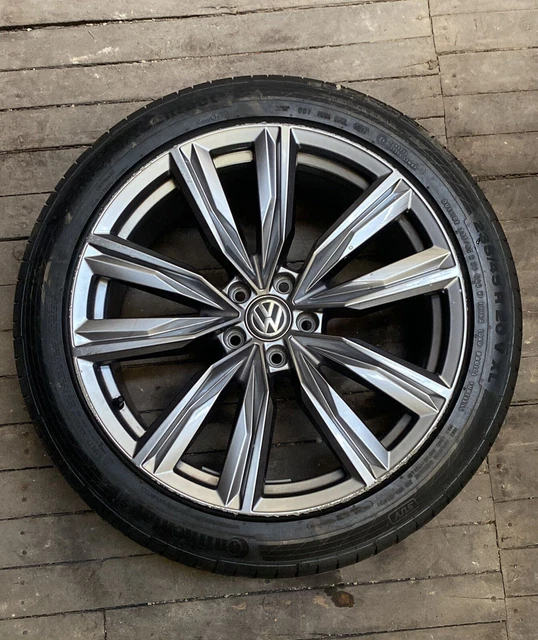 VW TIGUAN R Line 20” ALLOY WHEEL + 7mm TYRE 235/45 R20 Genuine 5NA 609 ...