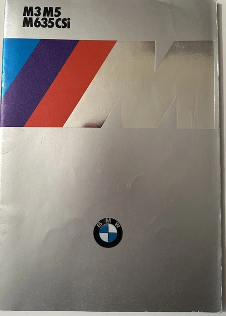 BROCHURE CATALOGO DEPLIANT BMW M3 E30 M5 E28 M635 CSi 1985 IN ITALIANO ...