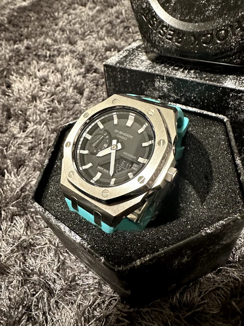 CASIO G-SHOCK GA-2100-1AER CasiOak Tiffany AP Style Modified Silver ...