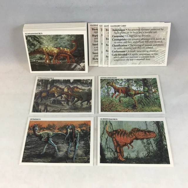 DINOSAURS: THE MESOZOIC ERA Complete Trading Card Set of 50 Fact Cards ...