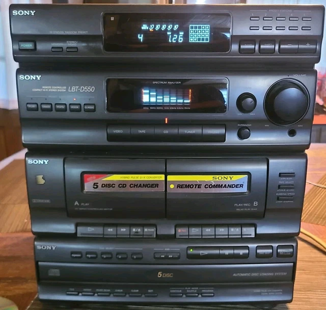 SYSTÈME STÉRÉO SONY LBT-D550 - changeur de CD 5 disques, double ...