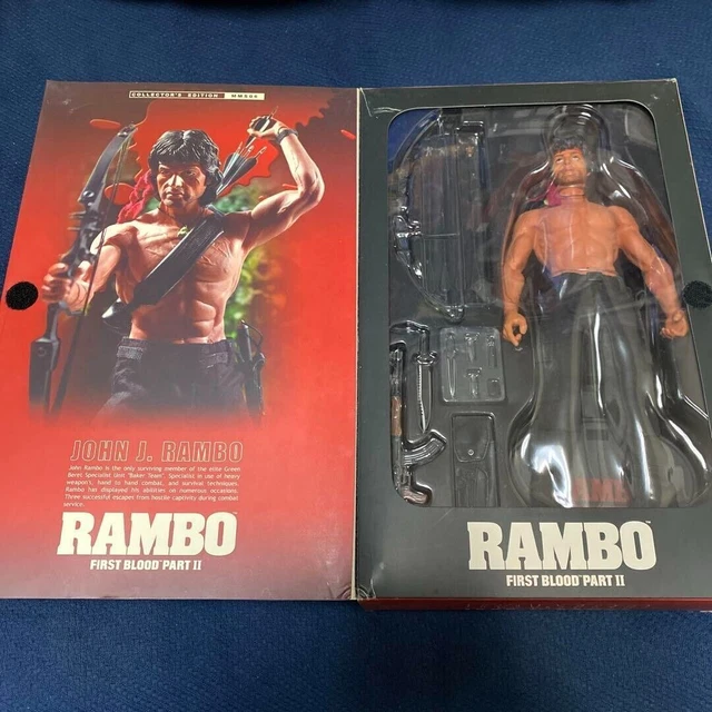 HOT TOYS MMS06 THE FIRST BLOOD II JOHN J RAMBO EXTREMELY 1/6 figure w ...