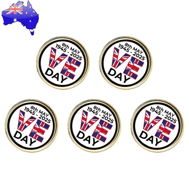 VE DAY 80TH Anniversary 1945-2025 Lapel Pin Badges 8th May VE Day ...